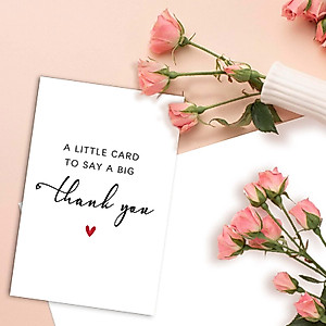 Zyulin Simple Thank You Card, Funny Thank You Card for Men Women, Thank You Gifts Card for Teacher Boss, A Little Card to Say A Big Thank You