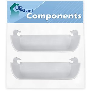 2-Pack 240323001 Refrigerator Door Bin Replacement for Kenmore/Sears 25353612300 Refrigerator - Compatible with 240323001 White Door Bin - UpStart Components Brand