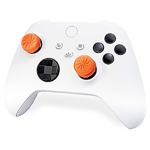 KontrolFreek FPS Freek Vortex for Xbox One and Xbox Series X Controller | Performance Thumbsticks | 1 High-Rise Convex, 1 Mid-Rise Concave | Orange