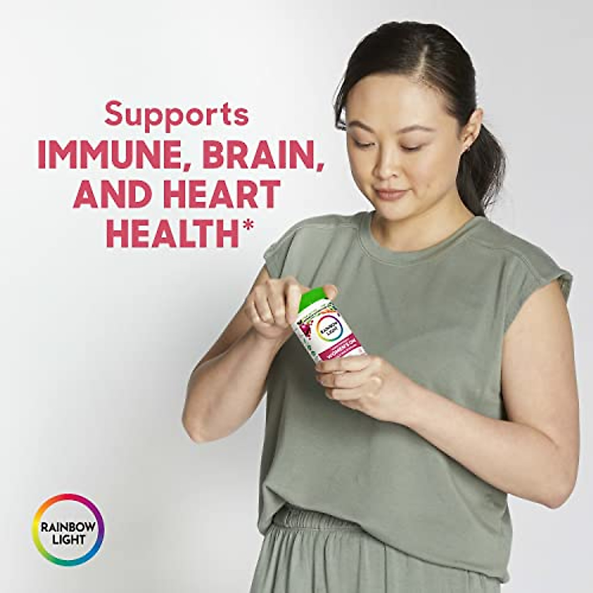Rainbow Light Womens One High-Potency Daily Multivitamin, Womens Multivitamin Provides High-Potency Immune Support, With Vitamin C, Biotin and Ashwagandha, Vegetarian, 60 Count