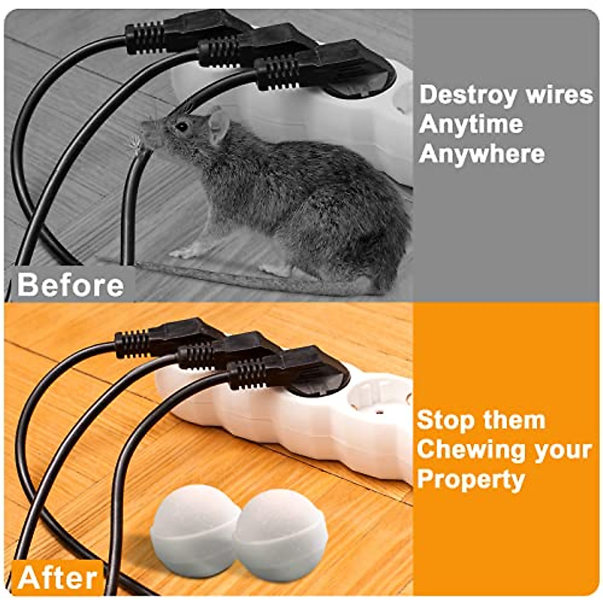 PESKEGIS Pack of 10 Squirrel Repellent, Squirrel Deterrent Peppermint Oil, Chipmunk Repellent Outdoor to Repels Squirrel Rats Mouse, Keep Rodents Out of Garden Engines