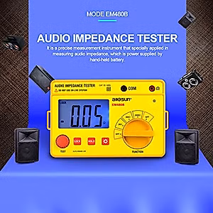 ALLOSUN - EM480B Audio Impedance Tester Digital LCD Insulation Resistance Megohmmeter Meter Tester with Bag