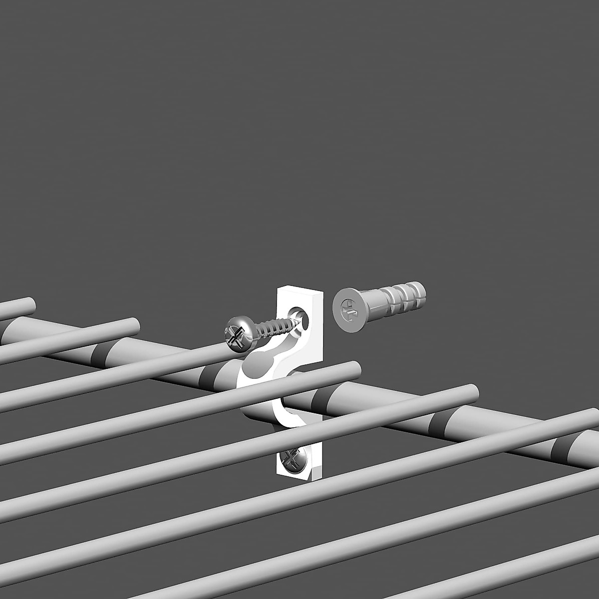 ClosetMaid 7561 Shelf Clips for Concrete Installation, 12-Pack , White