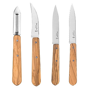 OPINEL Essentials Kitchen Knife Box Set - Olive Wood