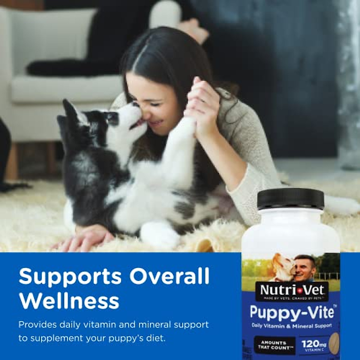 Nutri-Vet Multi-Vite Chewables for Puppies | Formulated with Vitamins & Minerals to Support Balanced Diet | 60 Count