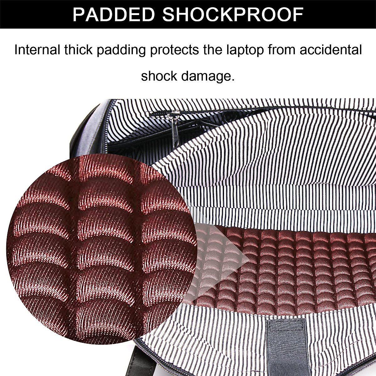 Laptop Bag for Women,ChaseChic Waterproof Classic Teacher's Tote Bag 15.6in Computer Work Bags for Women with Luggage Strap(Charcoal Gray)