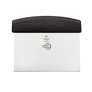Mercer Culinary Millennia Bench Scraper, 5 7/8 Inch X 3 1/2 Inch Blade, Black Handle