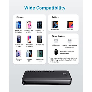 Anker Power Bank, 20,000mAh Portable Charger with USB-C Fast Charging, Works for iPhone 15/15 Plus/15 Pro/15 Pro Max, iPhone 14/13/12 Series, Samsung, iPad Pro, AirPods, Apple Watch, and More