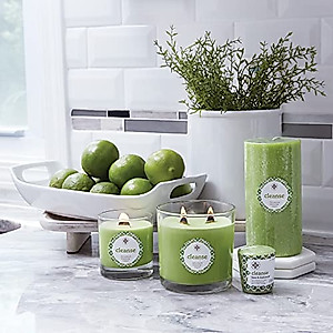 Root Candles Scented Spa Candles Seeking Balance® Handcrafted Wood Wick Aromatherapy Candle, 5.8-Ounce, Cleanse: Lime + Galbanum