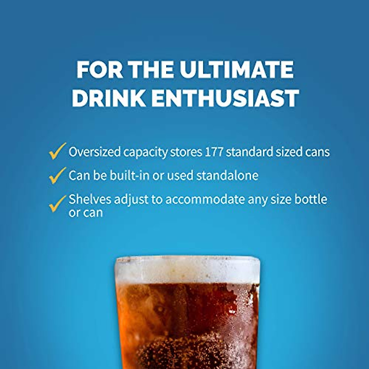 NewAir 24'' Beverage Refrigerator Cooler - 177 Can Capacity Mini Fridge - Black Stainless Steal & 44lb. Nugget Countertop Ice Maker with Self-Cleaning Function, Refillable Water Tank