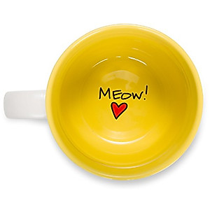 Pavilion Gift Company Blobby Cat, Funny Cat Sister You're Pawsome Mug, 18 oz, Yellow
