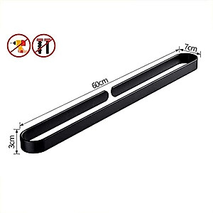 Towel Racks, Towel Rack Simple Bathroom Kitchen Home Space Aluminum Single Bar Wall Mounted Towel Rack Bathroom/D/60Cm