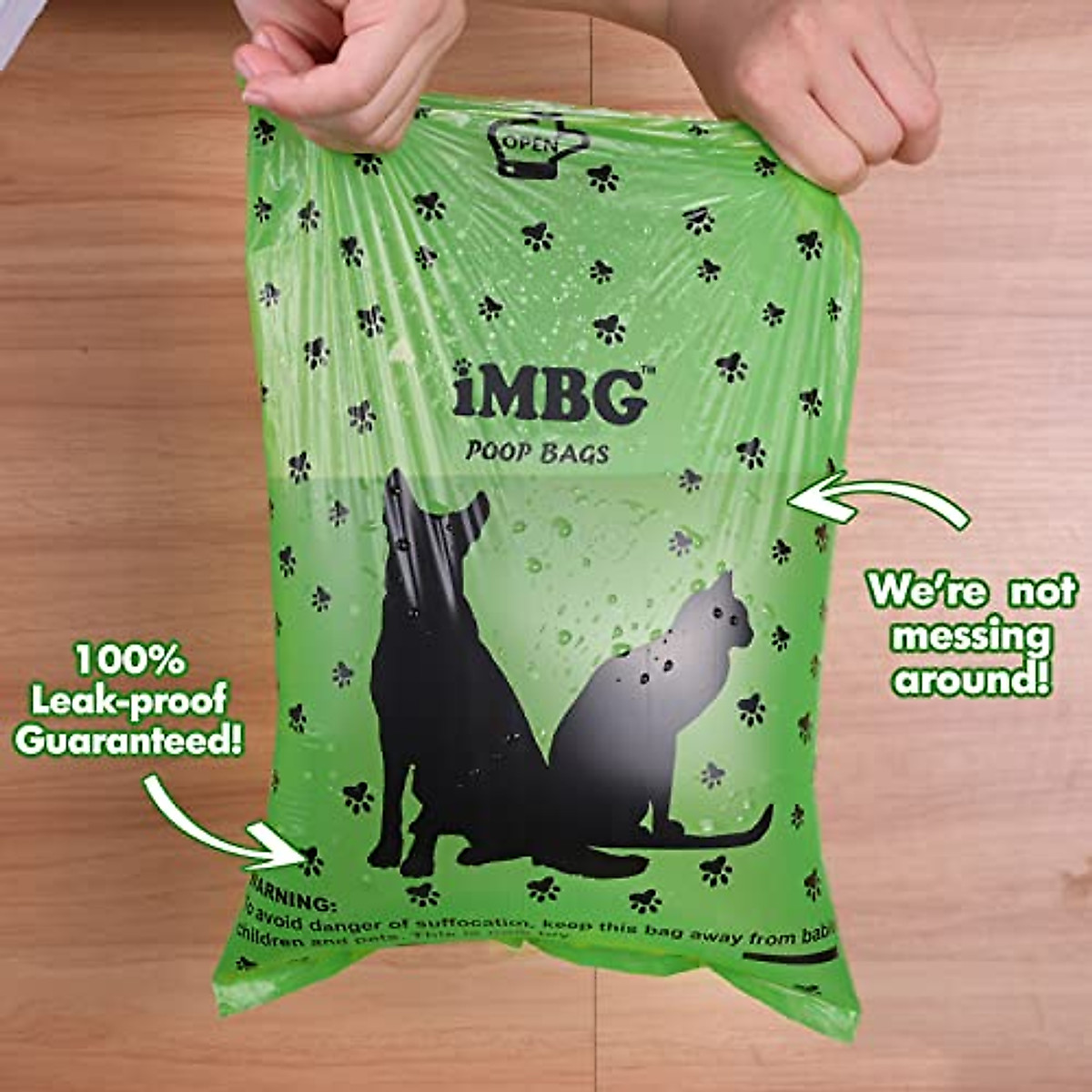 iMBG Dog Poop Bags, 8 Rolls, 120 Counts, 13 x 9 inch Poop Bag Refill Rolls, Lavender-Scented, Extra Thick, Leak Proof, Dog Waste Bag for Dogs and Cats
