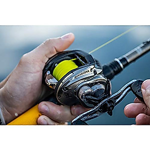 Abu Garcia 7’ Jordan Lee Fishing Rod and Reel Baitcast Combo, 5 +1 Ball Bearings with Lightweight Graphite Frame & Sideplates, Durable Construction,Yellow/Grey