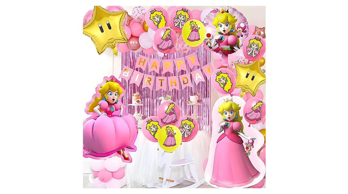 Princess Peach Balloon Party Set - Best Mario-Themed Decorations