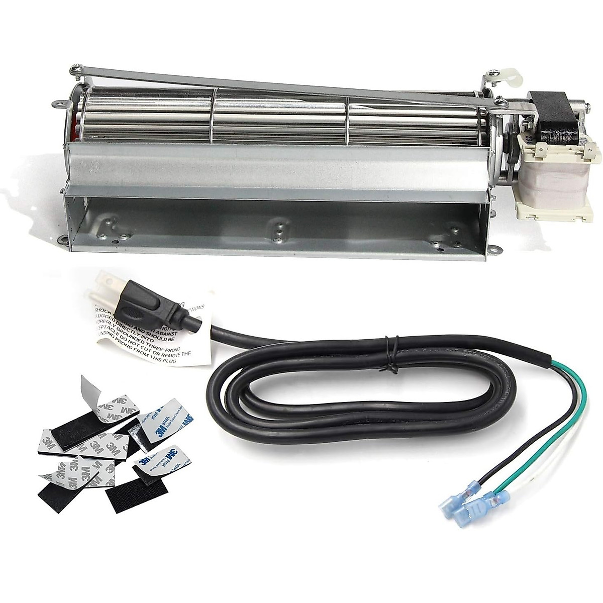 Hongso FK12 Replacement Fireplace Blower Fan Kit for em3030lh-85, Majestic 36BDVRRN, Vermont Castings, Monessen, Rotom HB-RB12, GFK4, FK12, FK24 Replacement Fireplace Blower with 3-Prong Power Cord