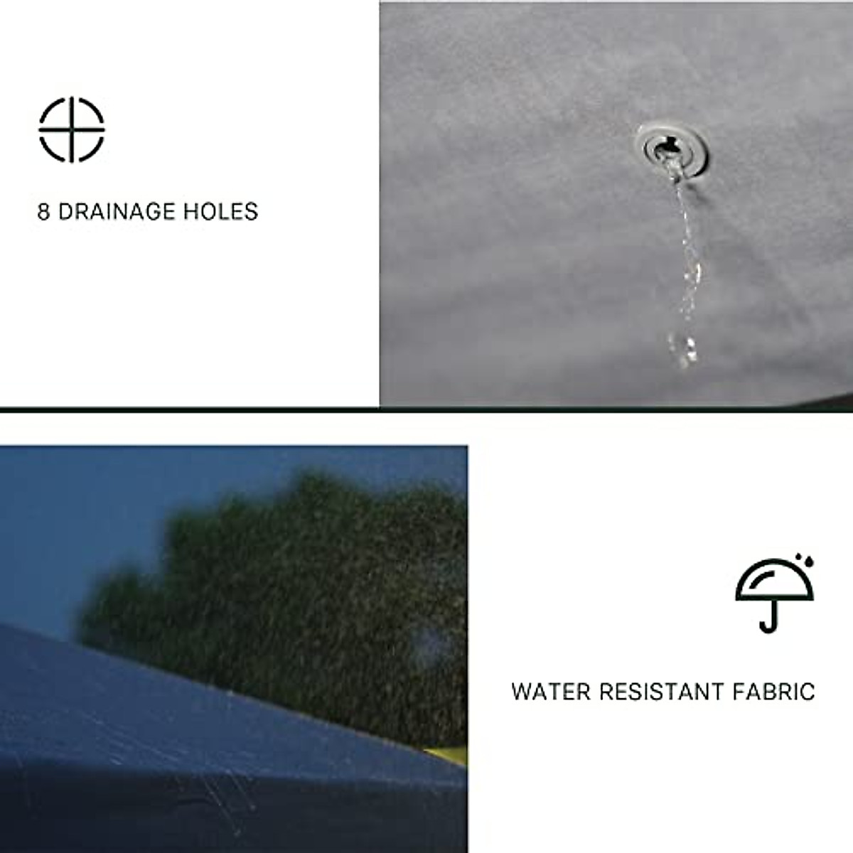 Grand Patio Replacement Canopy Top for 10×13 FT Outdoor Gazebo, Double Tiers Polyester Top with Mesh Netting Grey