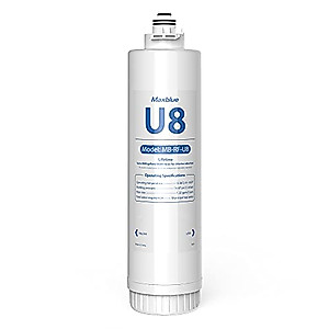 Maxblue RF-U8 Replacement Water Filter, Replacement for Maxblue U8-ST & U8-FC Under Sink Water Filtration System, 2 Years High Capacity