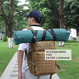 MAGARROW 1.5" Utility Straps with Buckle Adjustable, 4-Pack (Black, 9.5 feet Long)