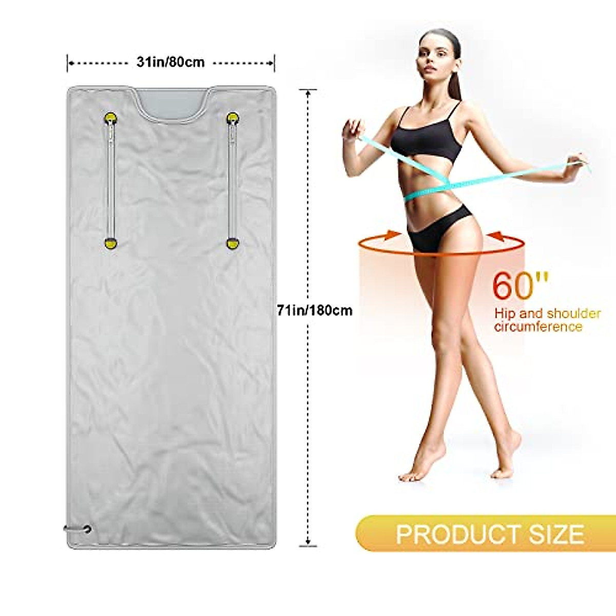 InLoveArts Far Infrared Sauna Blanket for Exercise Recovery - Portable Infrared Sauna for Home Detox, at Home Sauna Full Body Higher Dose Infrared Sauna Blanket, Relax Your Body and Mind