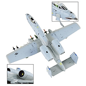 Busyflies Fighter Jet Model 1:100 A-10 Thunderbolt II Warthog Attack Fighter Plane Model Diecast Military Airplane Model for Collection and Gift(A-10)