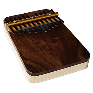 Zither Heaven Artisan Curly Maple 12 NoteThumb Piano with Black Walnut top made in the USA