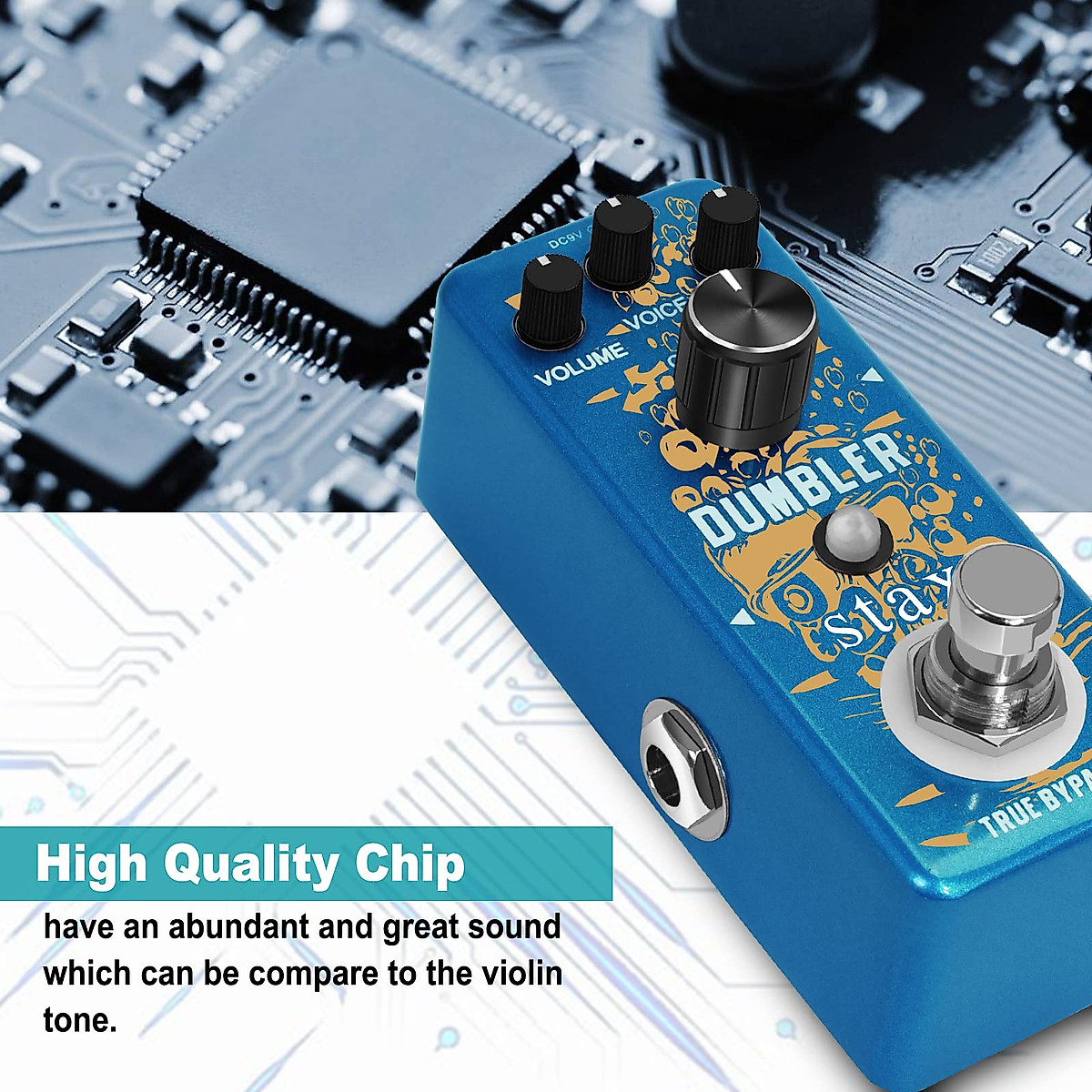 Stax Dumbler Guitar Pedal Analog Dumbler Overdrive Guitar Effect Pedals for Electric Guitar with Medium Low Distortion Mini Size True Bypass