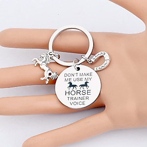 TGBJE Horse Trainer Gift Don’t Make Me Use My Horse Trainer Voice Keychain Horse Coach Thank You Gift Equestrian Gift Horse Lover Gift (h trainer voice)