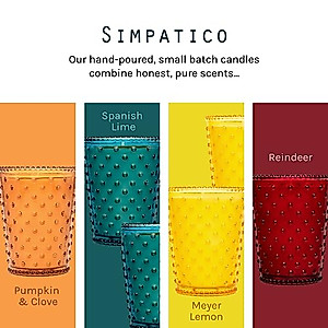 Simpatico No. 36 Beach Plum Hobnail Candle, Springtime Fruity Vanilla Blossom Scent, Pressed Hobnail Glass Jar, 100-Hour Burn Time, Scented Candles for Home, 16 oz