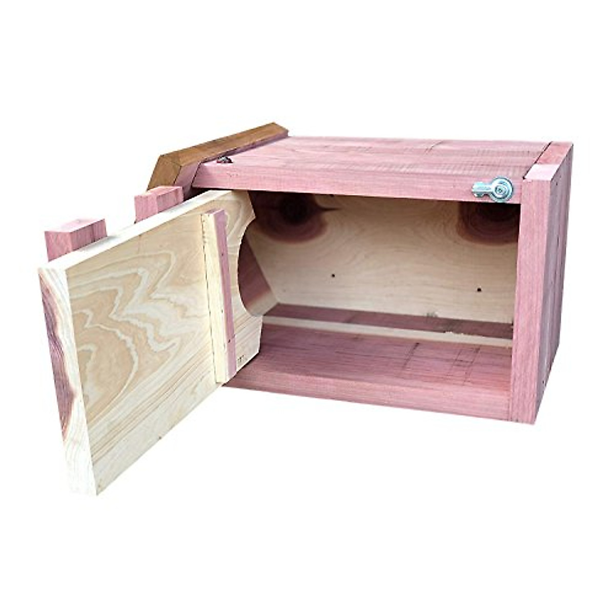 Vundahboah Amish Goods Screech Owl House Box for Nesting- Handmade in USA- Solid Cedar Wood Saw-Whet/Kestrel/Screech Owl/Flicker- Cedar Shavings Included