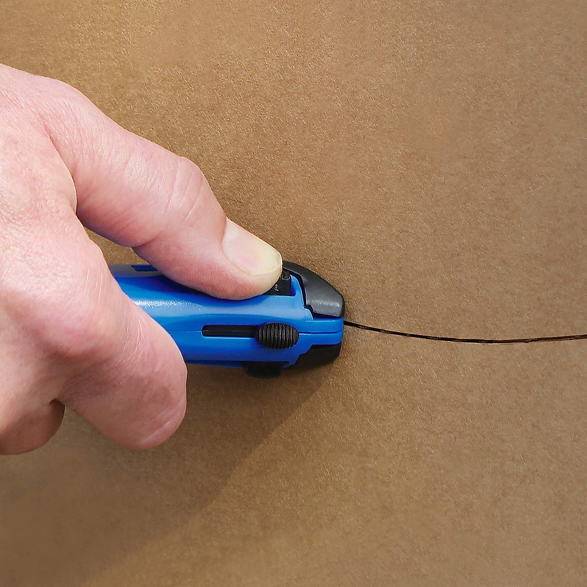 Pacific Handy Cutter Guarded Self Retracting Safety Cutter, Ambidextrous Box Cutter Box with SP017 Safety Point Blade, Blue (EZ4)