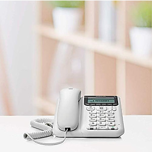Motorola CT610 Corded Telephone with Answering Machine and Advanced Call Blocking, White,
