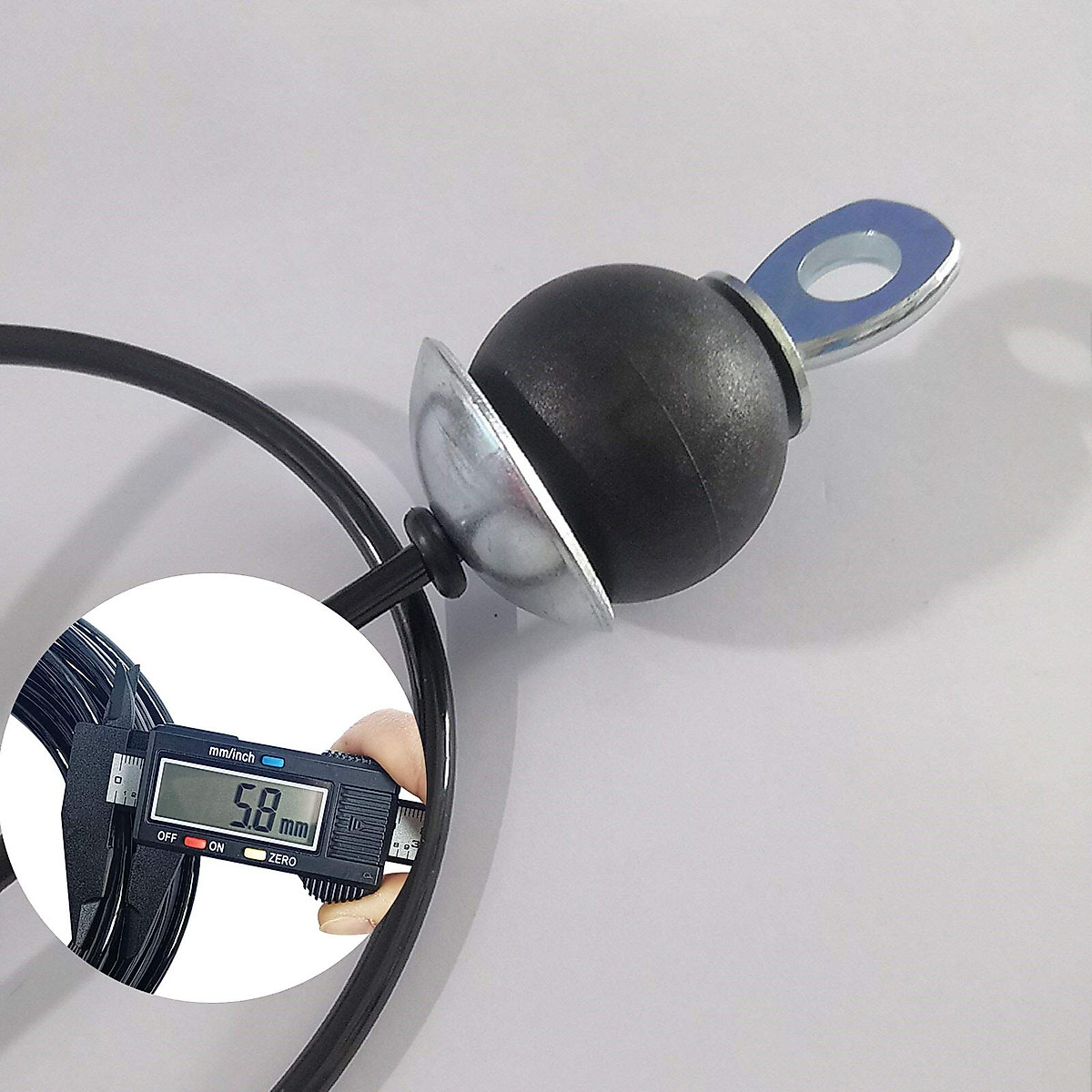 Home Gym Fitness LAT Pulldown Cable Replacement 78/118/ 236 Inch, 6mm Adjustable Length for Pulley System Cable Machine Workout Equipment, Steel Wire Rope with Rubber Stopper Ball (236 Inch)