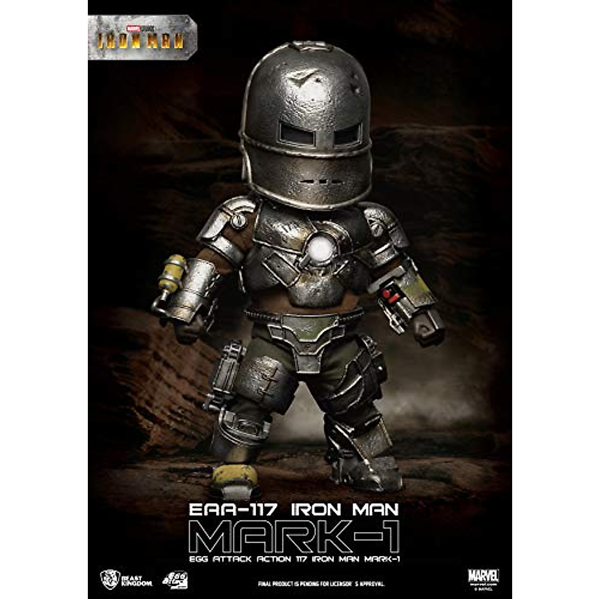 Beast Kingdom Iron Man Mark 1 EAA-117 Egg Attack Action Figure, Multicolor