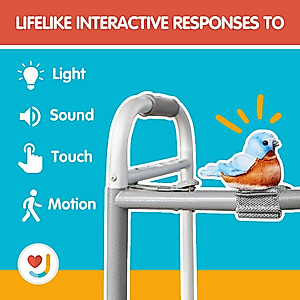 Joy for All Walker Squawker Cheery Animatronic Bird for Companionship and to Help You Remember Your Walker - Cardinal,Red