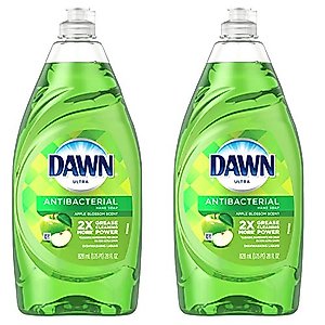 Dawn Ultra Antibacterial Hand Soap Apple Blossom Scent Dishwashing Liquid (2) 28 Ounce Bottles