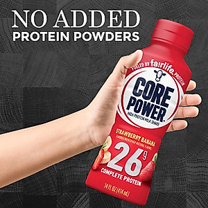 Core Variety Power Elite High Protein Shakes (26 Grams) 14 Oz. in The Award Box Packaging (Chocolate Vanilla Strawberry, 6 Pack)