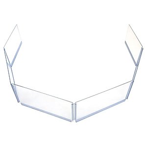 PENNZONI Extension Panels for Drum Shield w/Living Hinges, 1FT Tall Drum Panel Extension, Crystal Clear Acrylic Extension