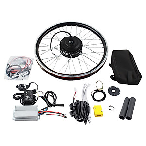 AKaSping 20IN E-Bike Front Wheel Conversion Kit 36V 250W Electric Bicycle Motor Kit with LED Display High Speed Brushless Gearless Hub Motor Kit
