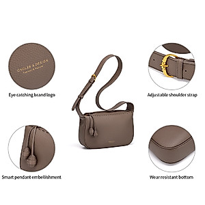 Cnoles Crossbody Shoulder Bags For Women Leather Purse And Handbags Ladies Evening Cell Phone Bag Wallet Purse Grey