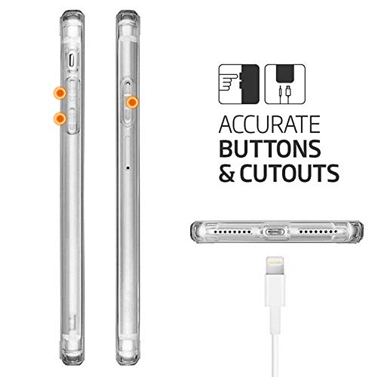 TENOC Phone Case Compatible for iPhone Xs Max, Clear Cases Slim Cute Soft TPU Cover Protective Bumper 6.5 Inch