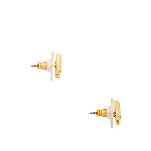 Kate Spade Everyday Spade Enamel Stud Earrings in Coral