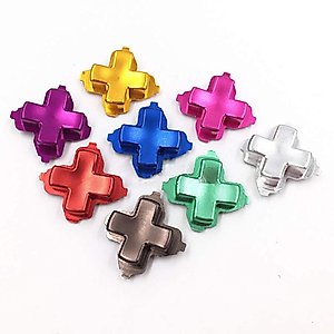 Replacement Aluminum Alloy D-Pad Dpad Key Button Metal Direction Button for Xbox One Cross Button (Gold)