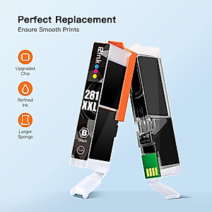 E-Z Ink (TM Compatible Ink Cartridge Replacement for Canon 281 281XXL CLI-281XXL CLI-281 XXL Compatible with PIXMA TR7520 TR8520 TS6120 TS6220 TS6320 TS8120 TS9120 TS9521C TS702 Printer (4 Black)