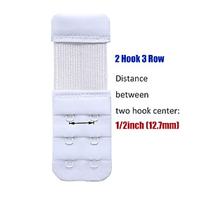 SAMGU Women's Bra Extenders 2 Hook Elastic Stretchy Bra Extension Strap (one size, 2 Hook 1/2 inch, Black/Skin/White)