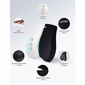 DAINTIER Back Cushion,Lumbar Support Cushion Pillow,100% Memory Foam Car Cushion, Office Chair Cushion for Back Pain Relief, Ideal Back Support for Car Seat, Gaming Chair，Wheelchair…