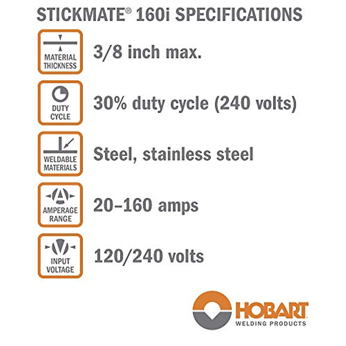 Hobart 500570 Stickmate 160i