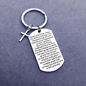 Vadaka Correctional Officer Keychain Prayer Jewelry Christian Gift Religious Jewelry Thanksgiving Day Christmas Birthday Gift from Correctional Officer Mom Wife Daughter