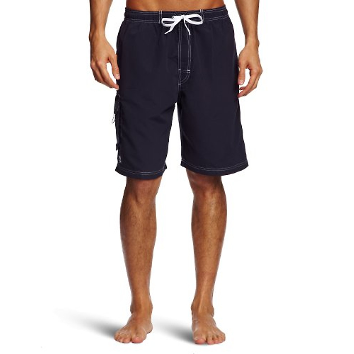 TYR Men's Solid Challenger Swim Shorts, Navy, X-Large