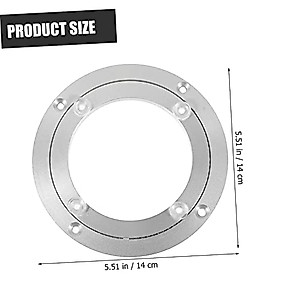 Angoily 4pcs Table Turntable Restaurant Turntable Bearing Restaurant Supply Turntable Swivel Plate Table Accessory Rotating Serving Tray Rotating Platter to Rotate Rubber Load Board Glass